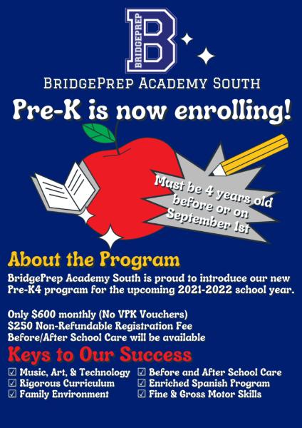 Pre-K is coming to BridgePrep Academy South! - News and Announcements